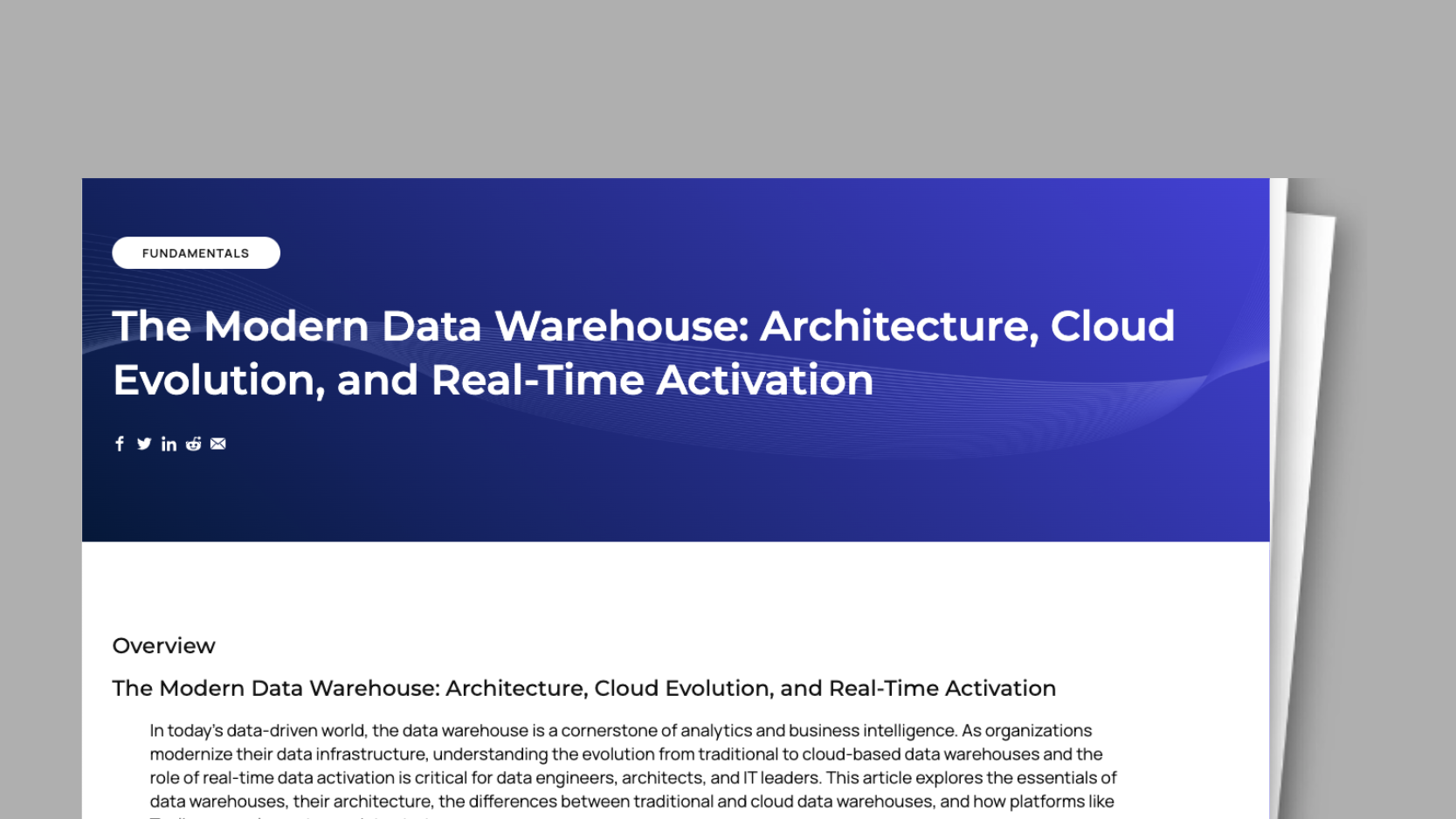 The Modern Data Warehouse: Architecture, Cloud Evolution, and Real-Time Activation - Tealium